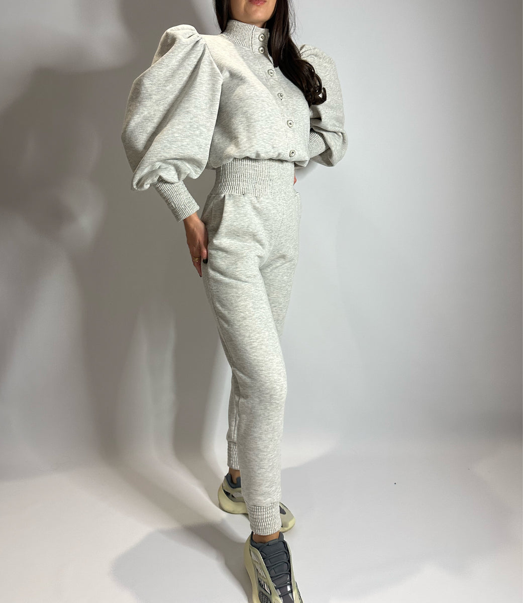 Coco Track Jumpsuit - Marl Grey – Daisy-Bee