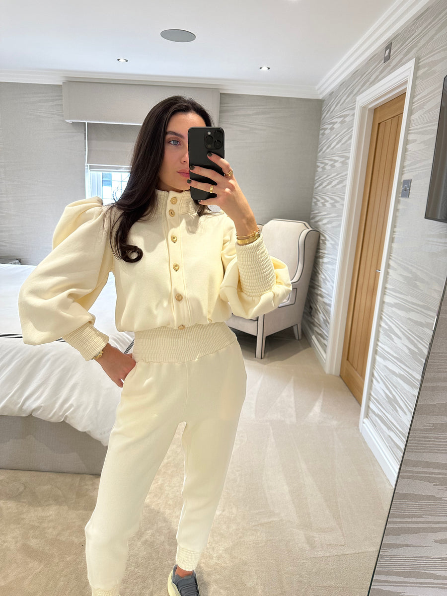 Coco Track Jumpsuit - Cream – Daisy-Bee